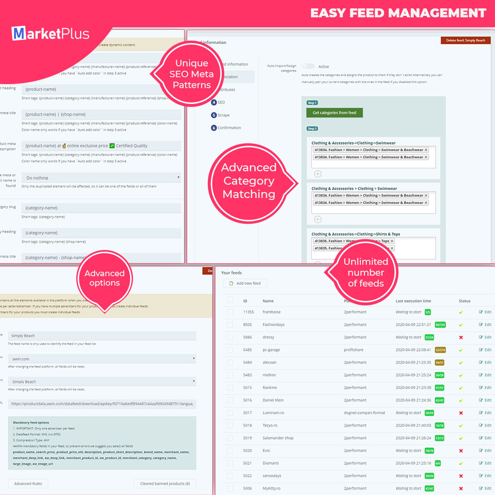 MarketPlus.io - The ultimate feed based affiliate store builder